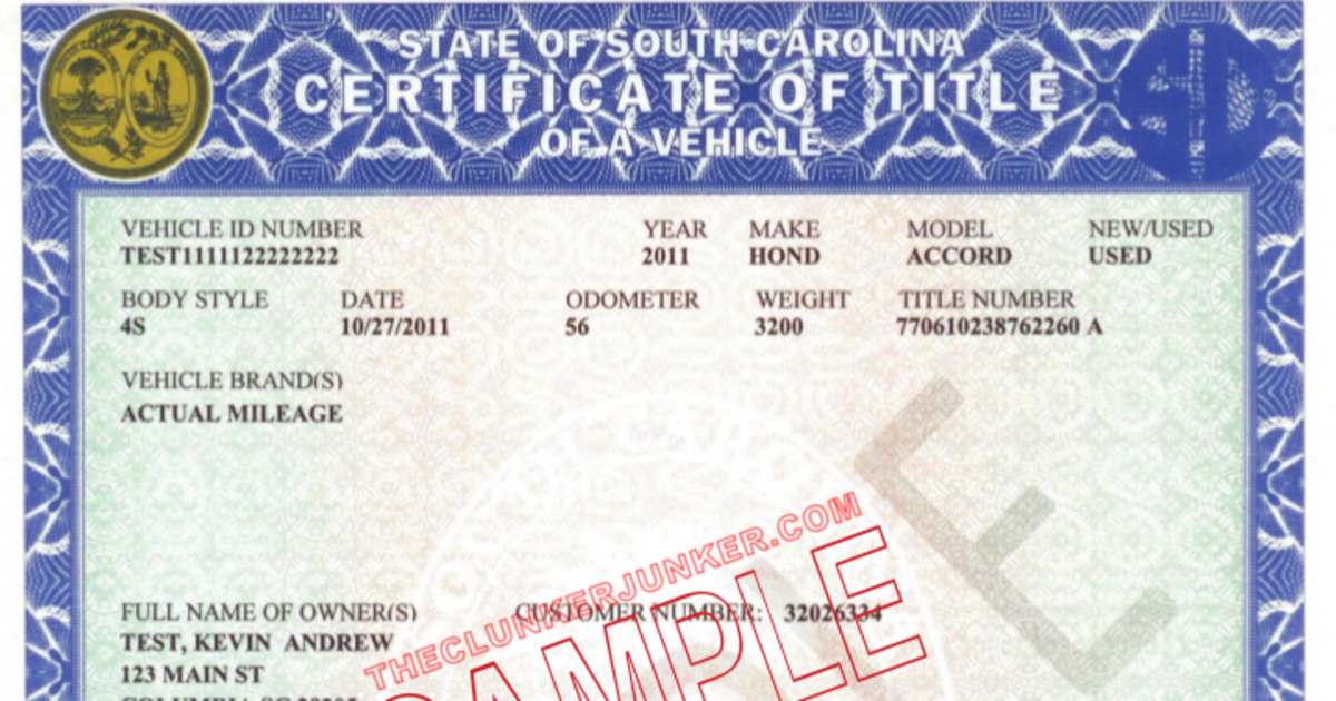 What Does a Car Title Look Like? Examples by State - AxleAddict