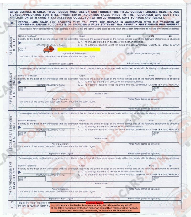 What Does a Car Title Look Like? Examples by State - AxleAddict