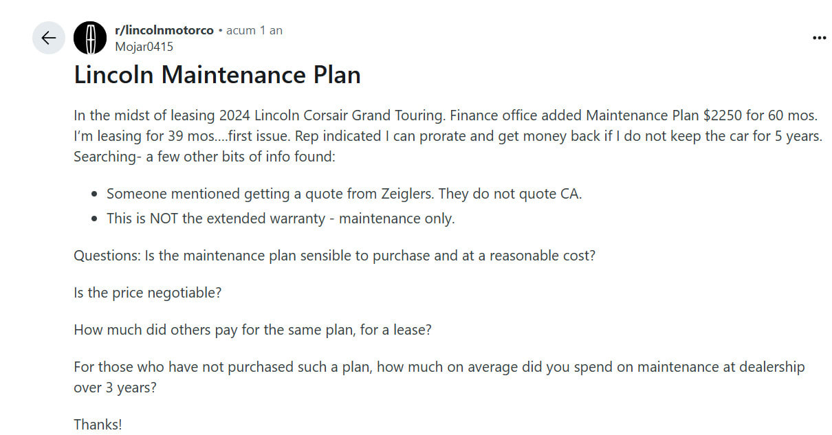 Are Lincolns Expensive to Maintain? Real Lincoln Maintenance Costs ...